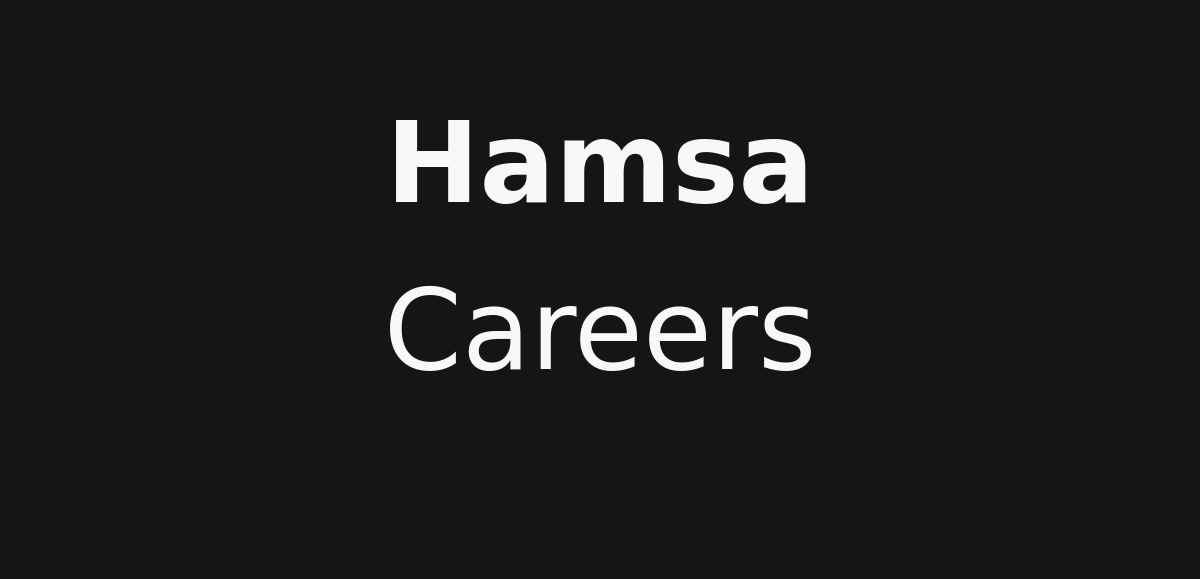 Careers at Hamsa (1 New Job)