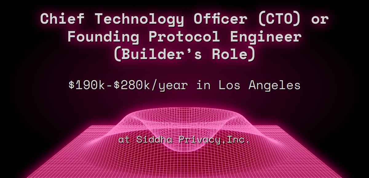 Web3 Chief Technology Officer (CTO) or Founding Protocol Engineer ...