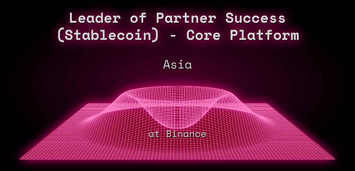 Web3 Leader of Partner Success (Stablecoin) - Core Platform Asia at Binance