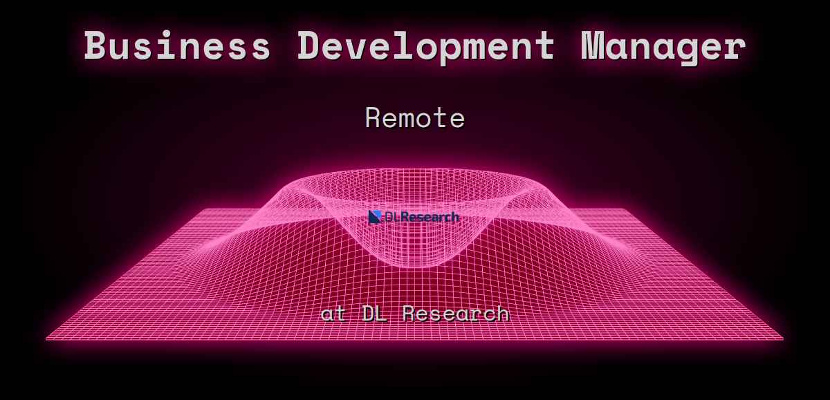 Web3 Business Development Manager Remote at DL Research