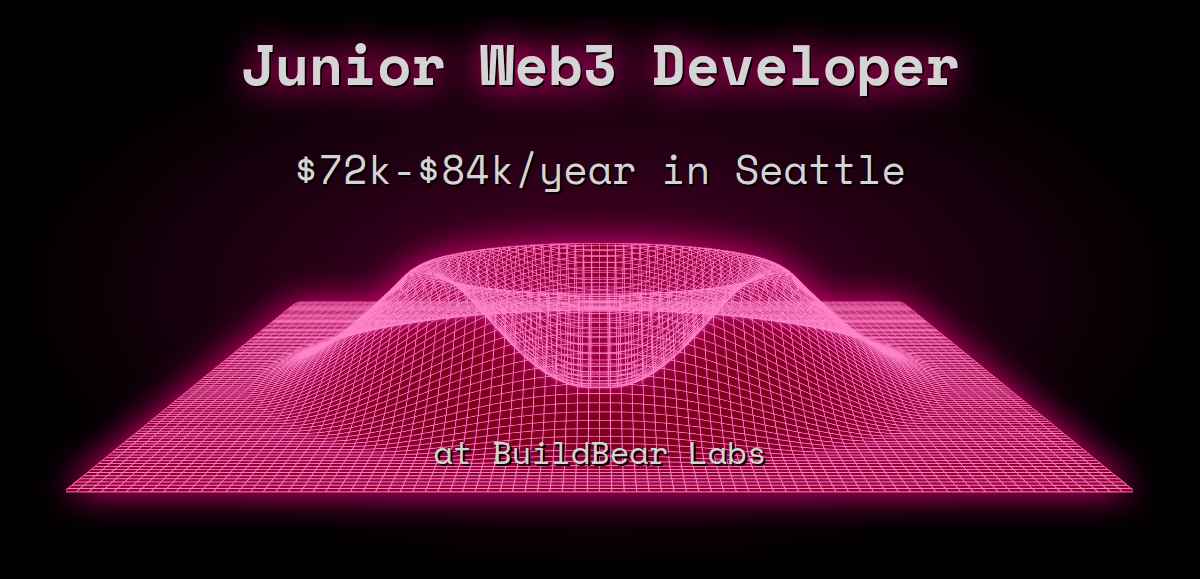 Junior Web3 Developer $72k - $84k in Seattle at BuildBear Labs