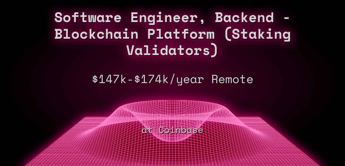 Web3 Software Engineer Backend Blockchain Platform Staking