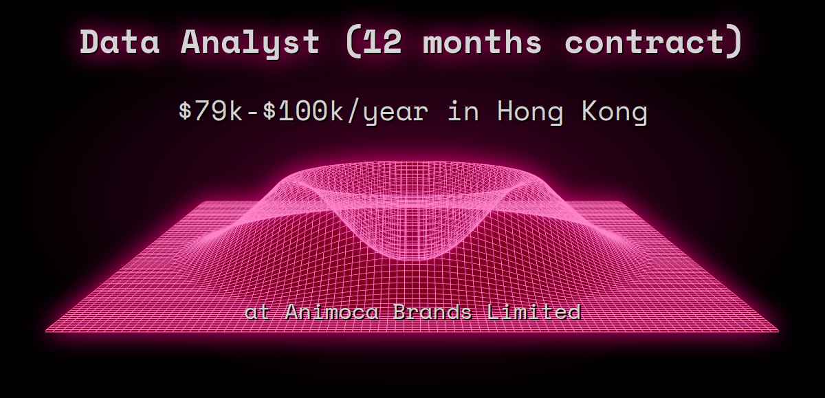 Web3 Data Analyst (12 months contract) $79k - $100k in Hong Kong at ...