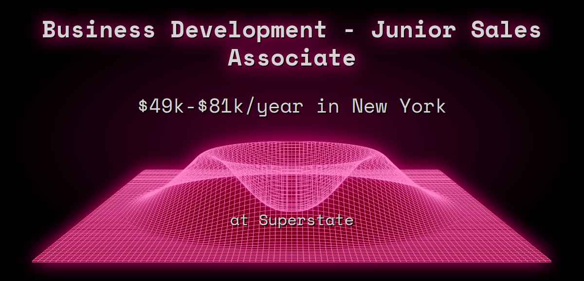 Web3 Business Development - Junior Sales Associate $49k - $81k in New ...