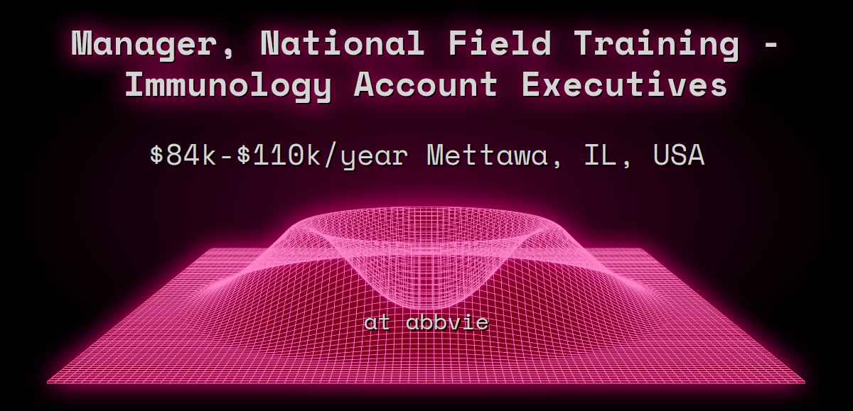 Web3 Manager, National Field Training - Immunology Account Executives ...