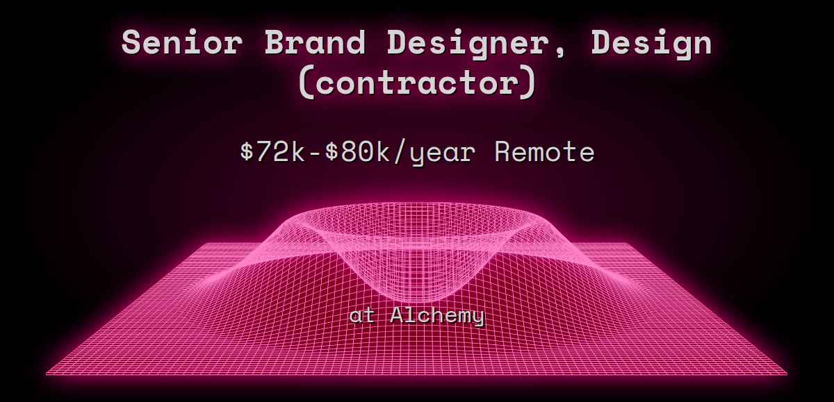 Web3 Senior Brand Designer, Design (contractor) $72k - $80k Remote at ...
