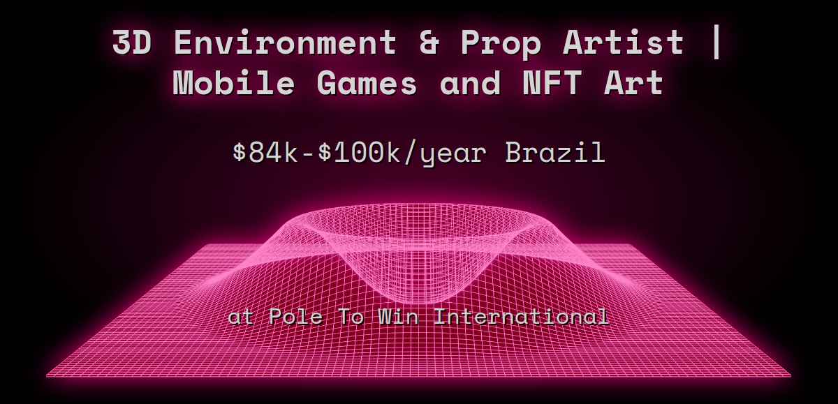 Web3 3D Environment & Prop Artist | Mobile Games and NFT Art $84k ...