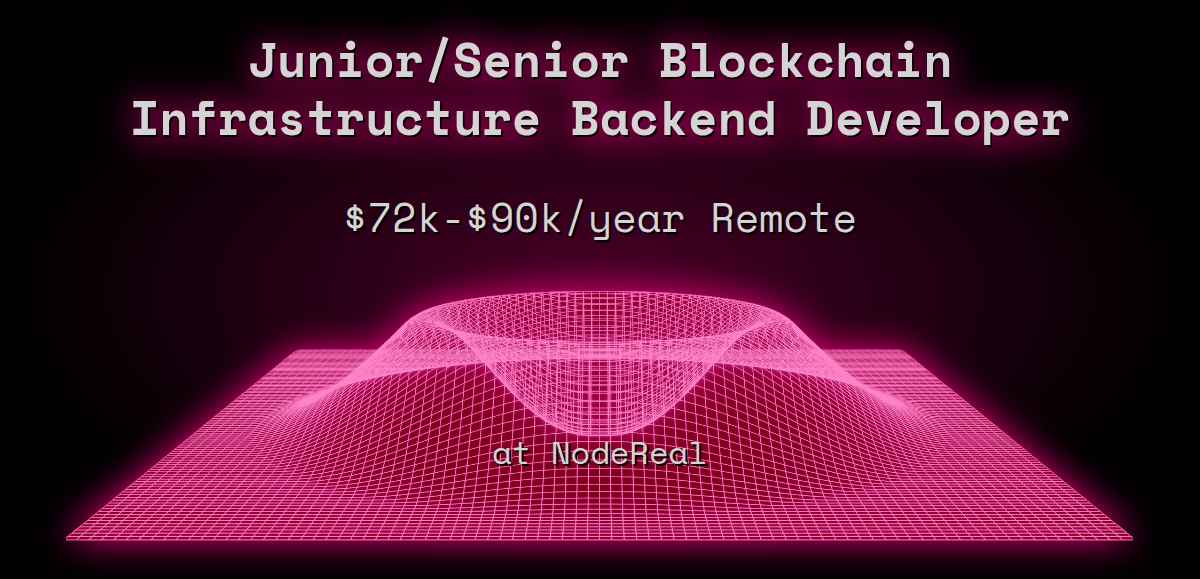Web3 Junior/Senior Blockchain Infrastructure Backend Developer $72k ...
