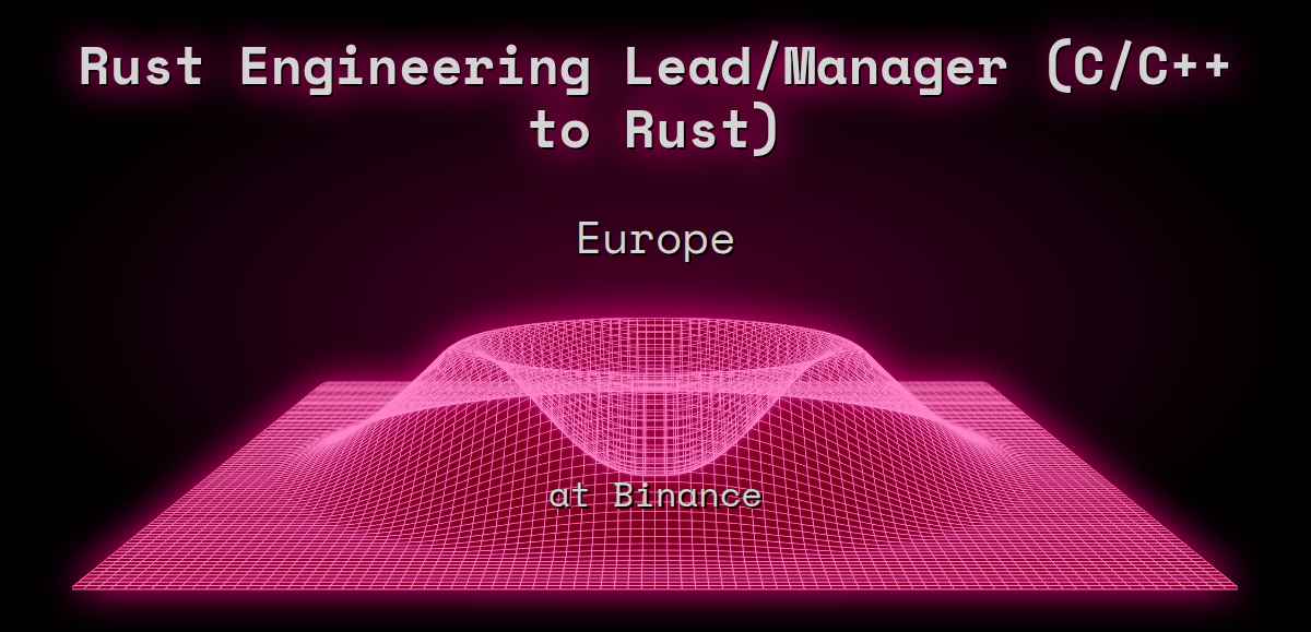 Web3 Rust Engineering Lead/Manager (C/C++ to Rust) Europe at Binance