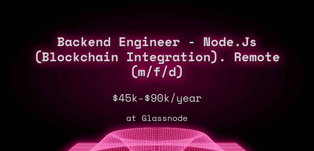 Web3 Backend Engineer Nodejs Blockchain Integration Remote Mfd 7523