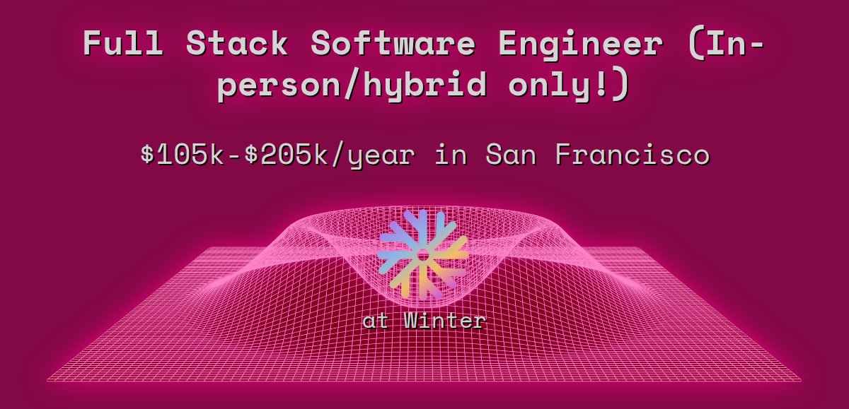 Web3 Full Stack Software Engineer (In-person/hybrid only!) $105k ...