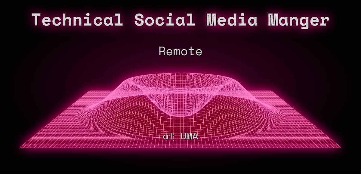 Web3 Technical Social Media Manger Remote at UMA