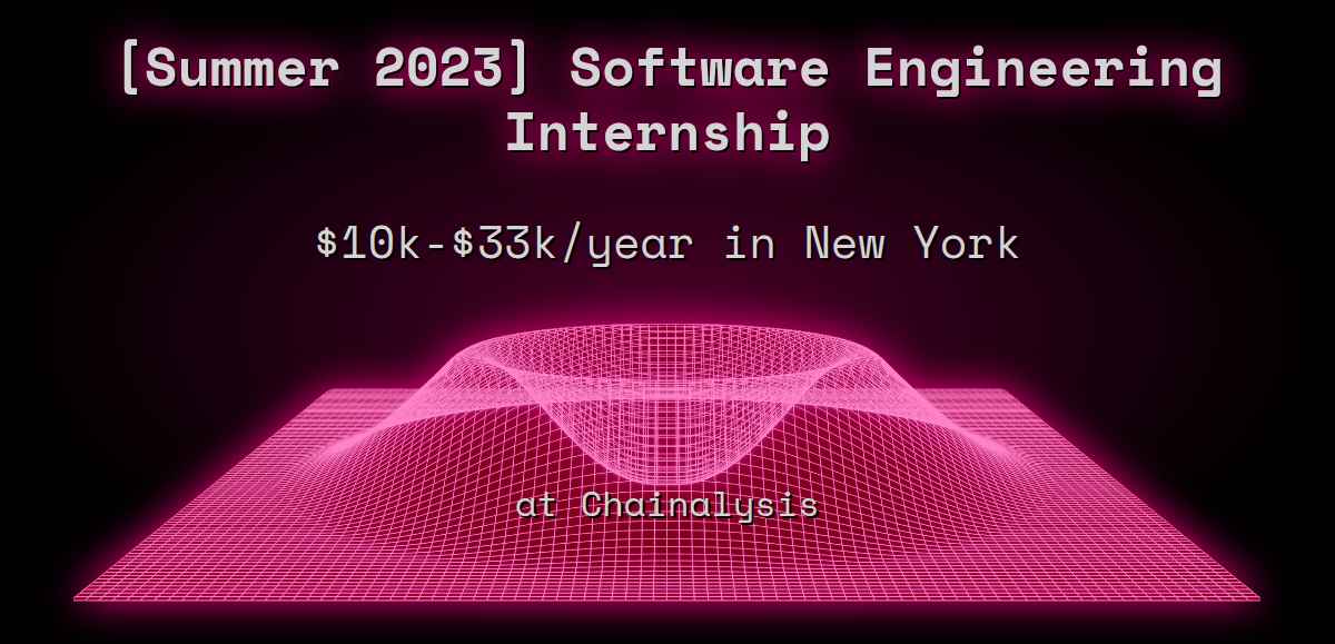 Web3 [Summer 2023] Software Engineering Internship $10k - $33k in New ...