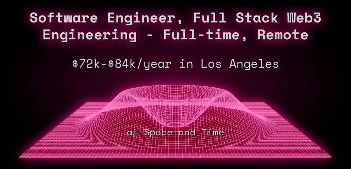 Software Engineer, Full Stack Web3 Engineering - Full-time, Remote $72k ...