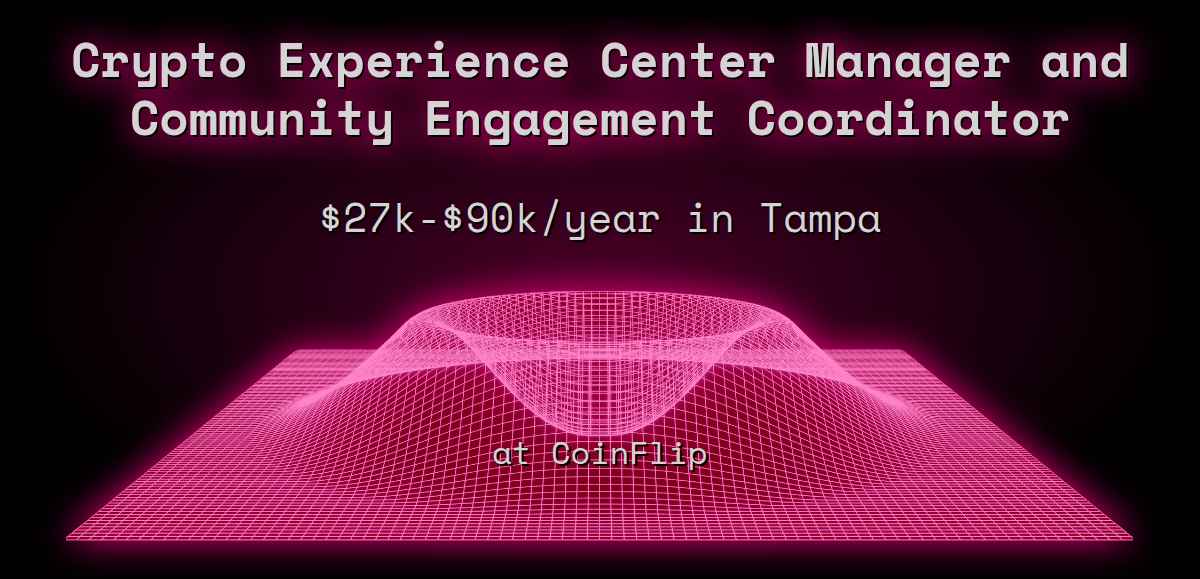 Web3 Crypto Experience Center Manager and Community Engagement ...