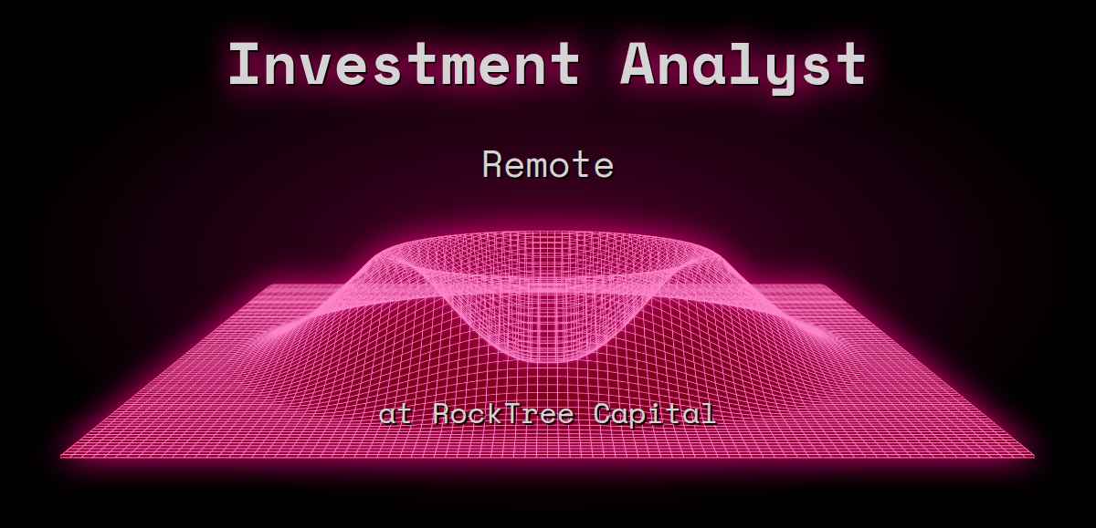 Web3 Investment Analyst Remote at RockTree Capital