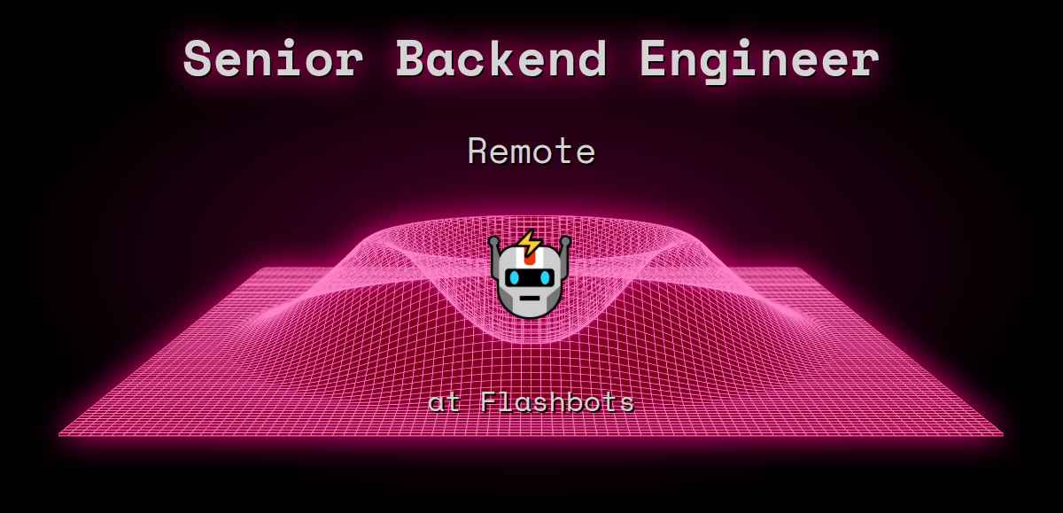 Web3 Senior Backend Engineer Remote at Flashbots