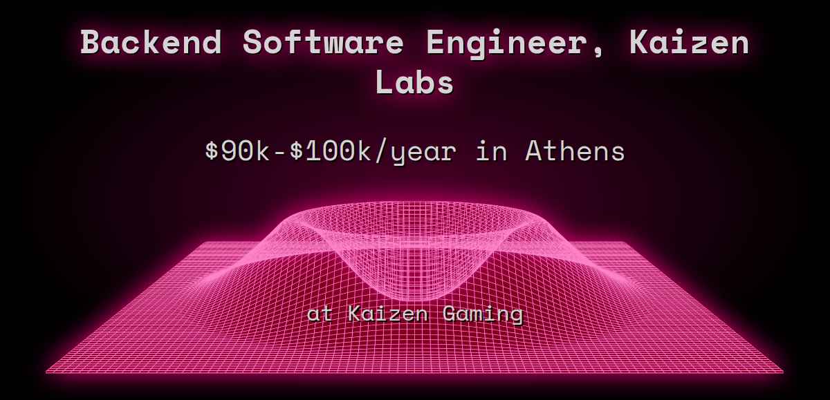 Web3 Backend Software Engineer, Kaizen Labs $90k - $100k in Athens at ...