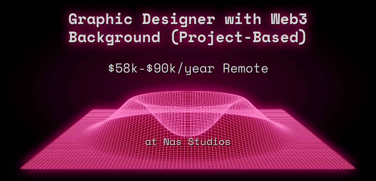 Graphic Designer with Web3 Background (Project-Based) $58k - $90k ...