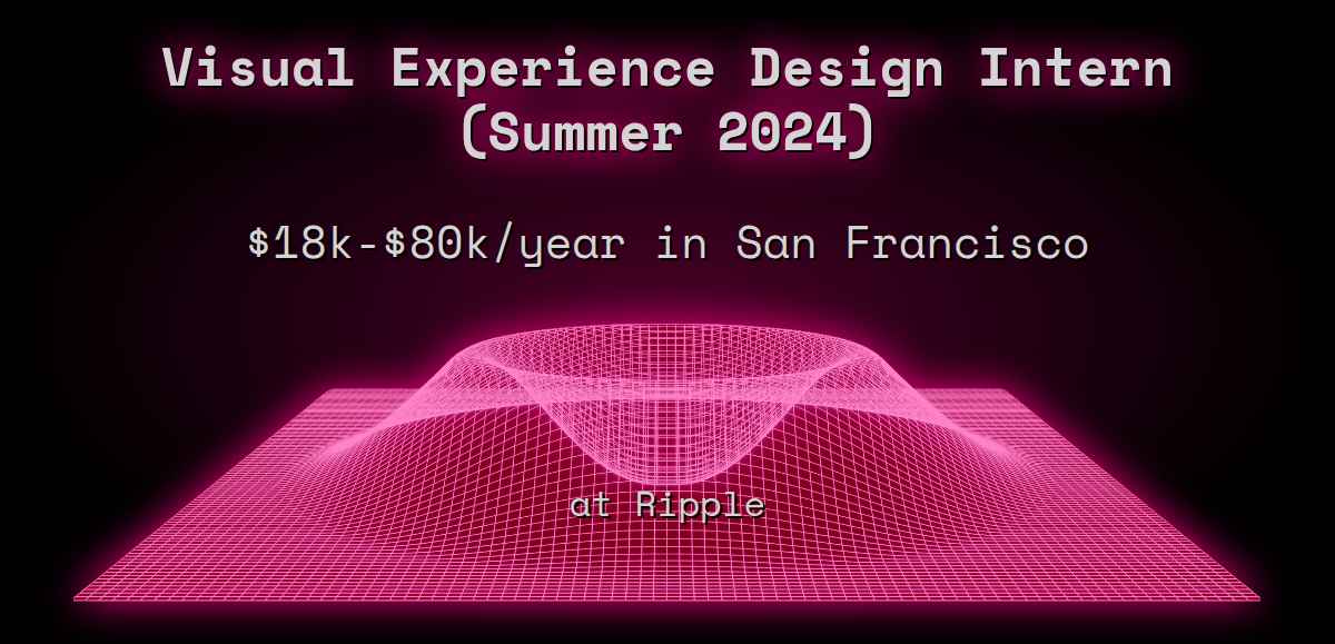Web3 Visual Experience Design Intern (Summer 2024) $18k - $80k in San ...