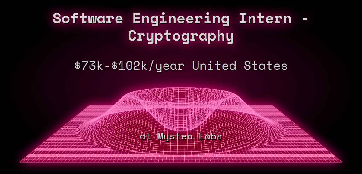Web3 Software Engineering Intern - Cryptography $73k - $102k United ...
