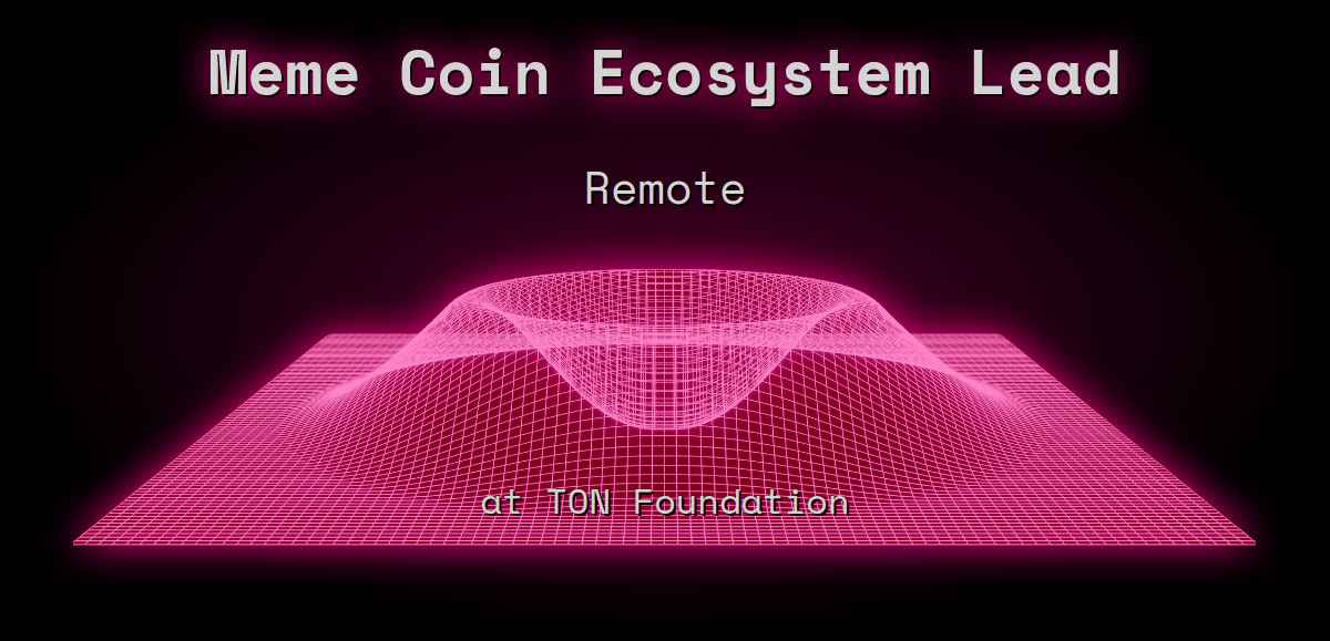 Web3 Meme Coin Ecosystem Lead $96k - $107k Remote at TON Foundation