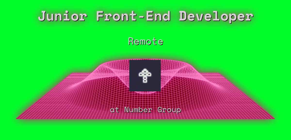Web3 Junior Front-End Developer Remote at Number Group
