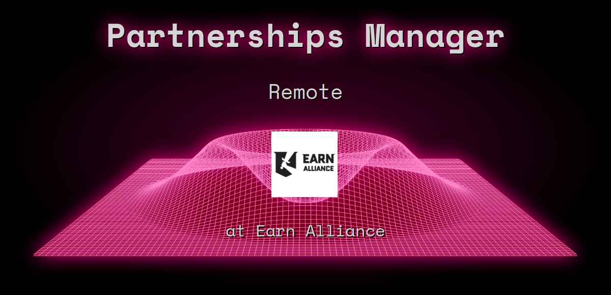 Web3 Partnerships Manager Remote at Earn Alliance