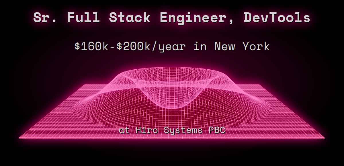 Web3 Sr. Full Stack Engineer, DevTools $160k - $200k in New York at ...