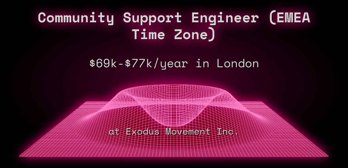 Web3 Community Support Engineer (EMEA Time Zone) $69k - $77k in London ...