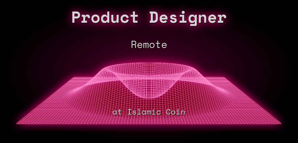 Web3 Product Designer Remote at Islamic Coin