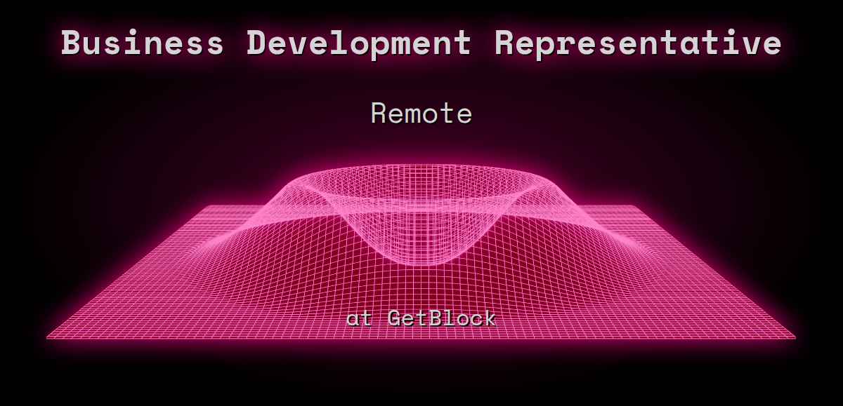 Web3 Business Development Representative Remote at GetBlock