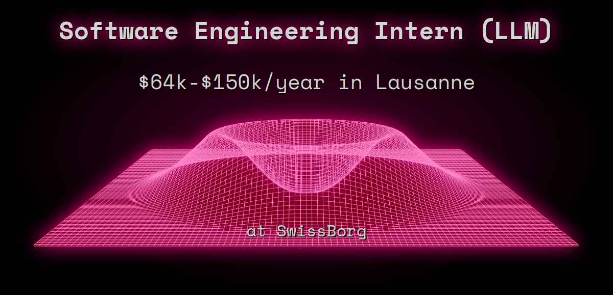 Web3 Software Engineering Intern (LLM) $64k - $150k in Lausanne at ...
