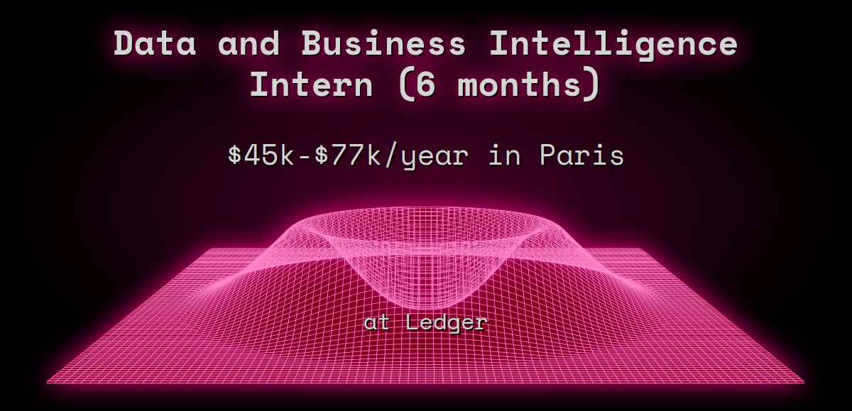 Web3 Data and Business Intelligence Intern (6 months) $45k - $77k in ...