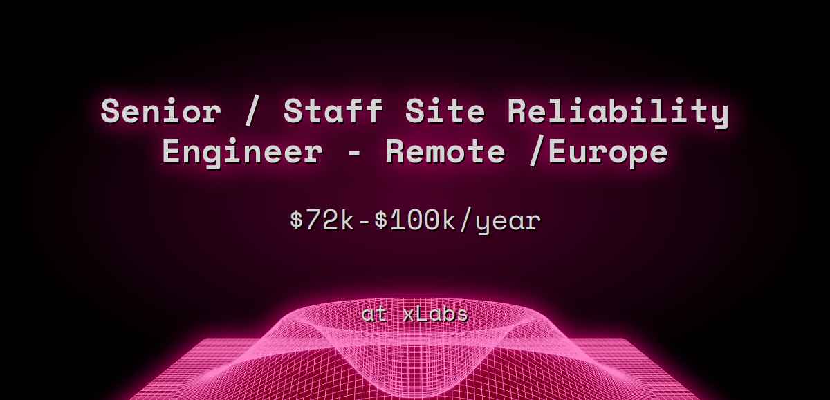 Web3 Senior / Staff Site Reliability Engineer - Remote /Europe $72k ...