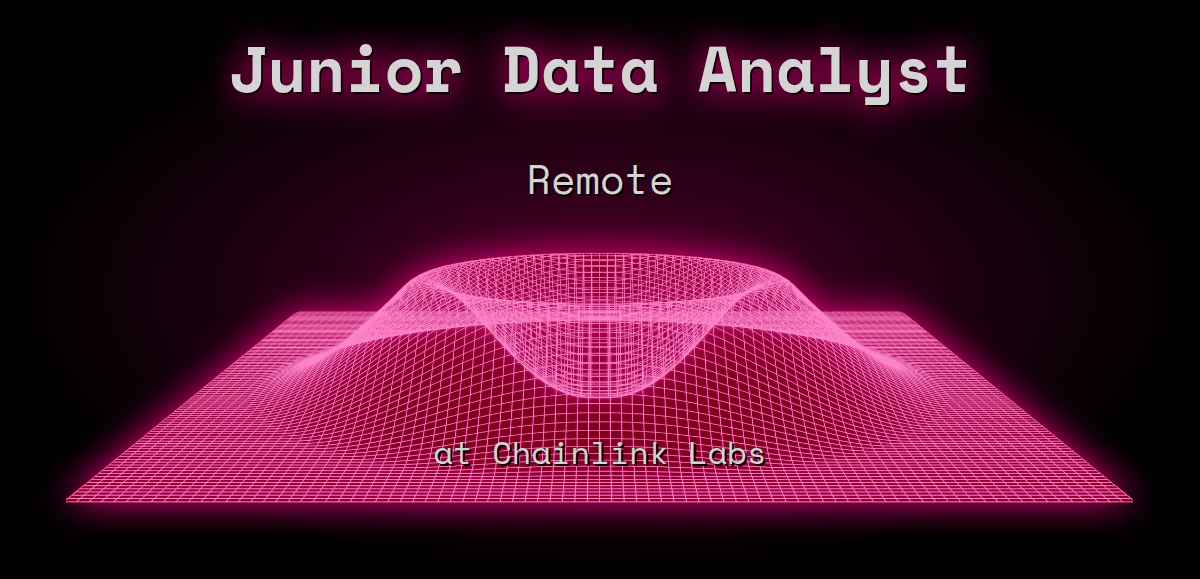 Web3 Junior Data Analyst Remote at Chainlink Labs