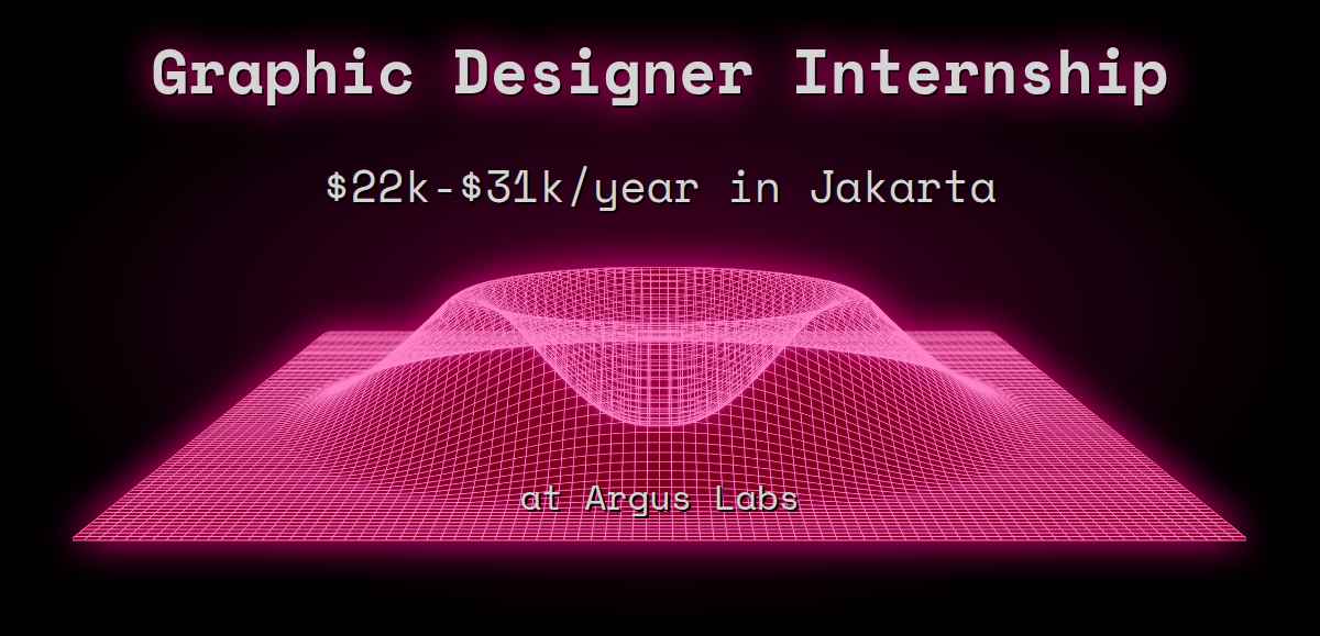 Web3 Graphic Designer Internship $22k - $31k in Jakarta at Argus Labs