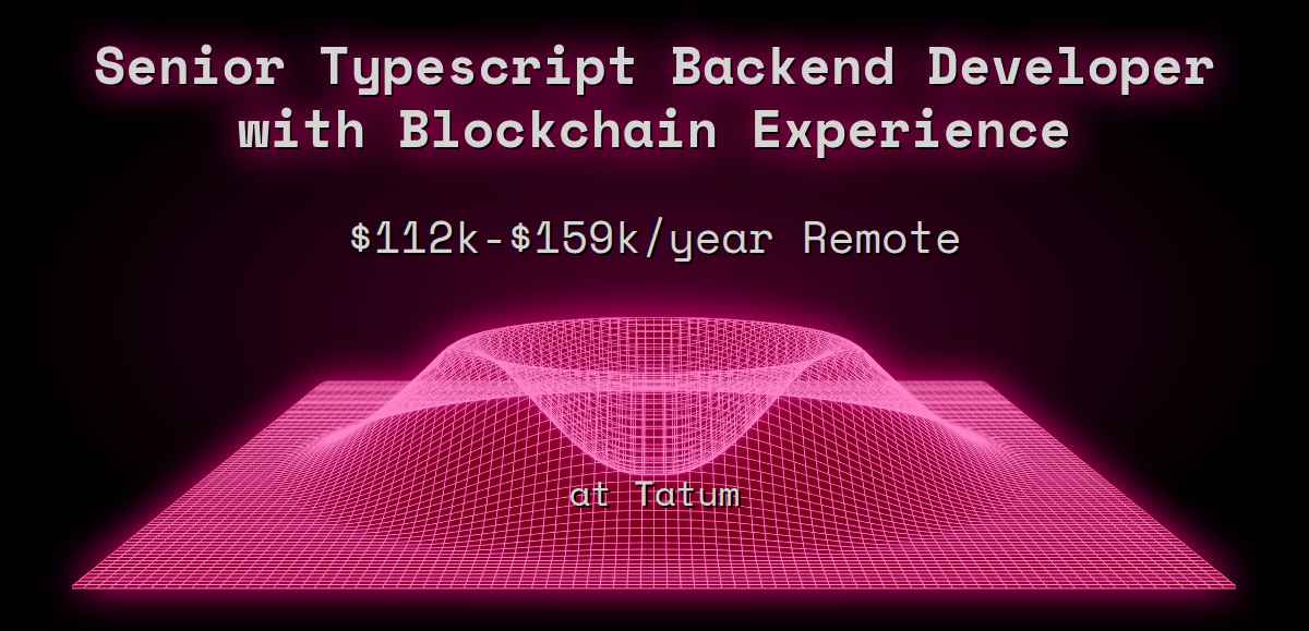Web3 Senior Typescript Backend Developer With Blockchain Experience 9815