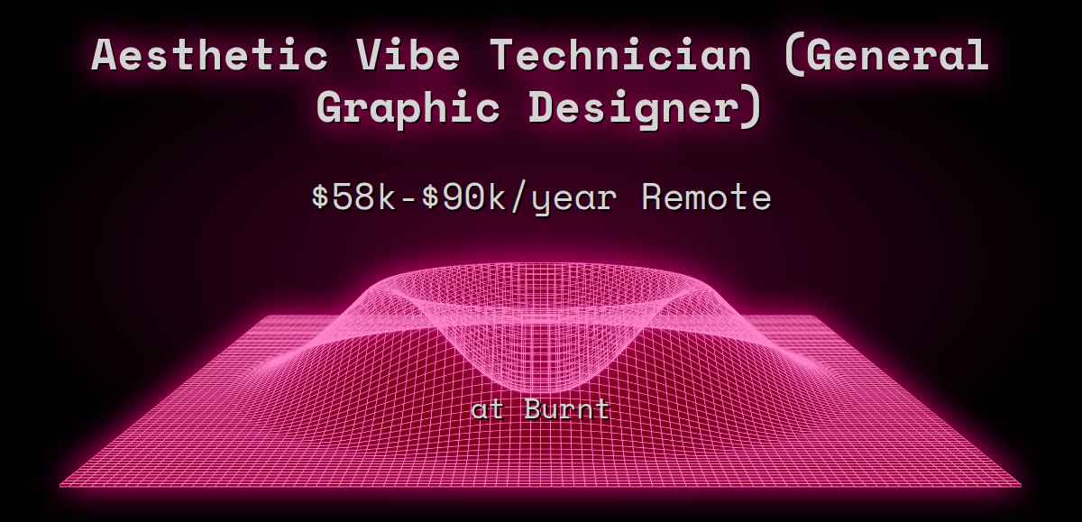Web3 Aesthetic Vibe Technician (General Graphic Designer) $58k - $90k ...