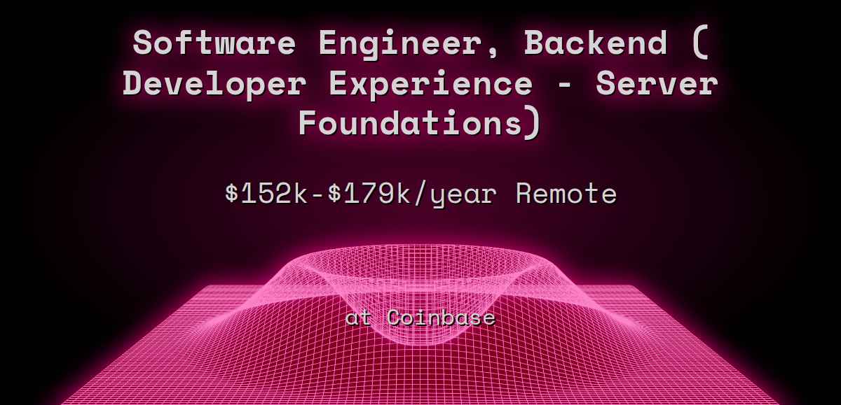 Web3 Software Engineer, Backend ( Developer Experience - Server ...