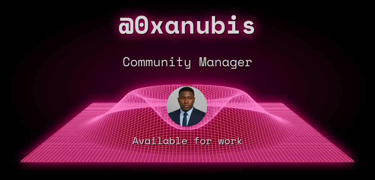 Web3 Community Manager in Nigeria: @0xanubis | Web3 Jobs