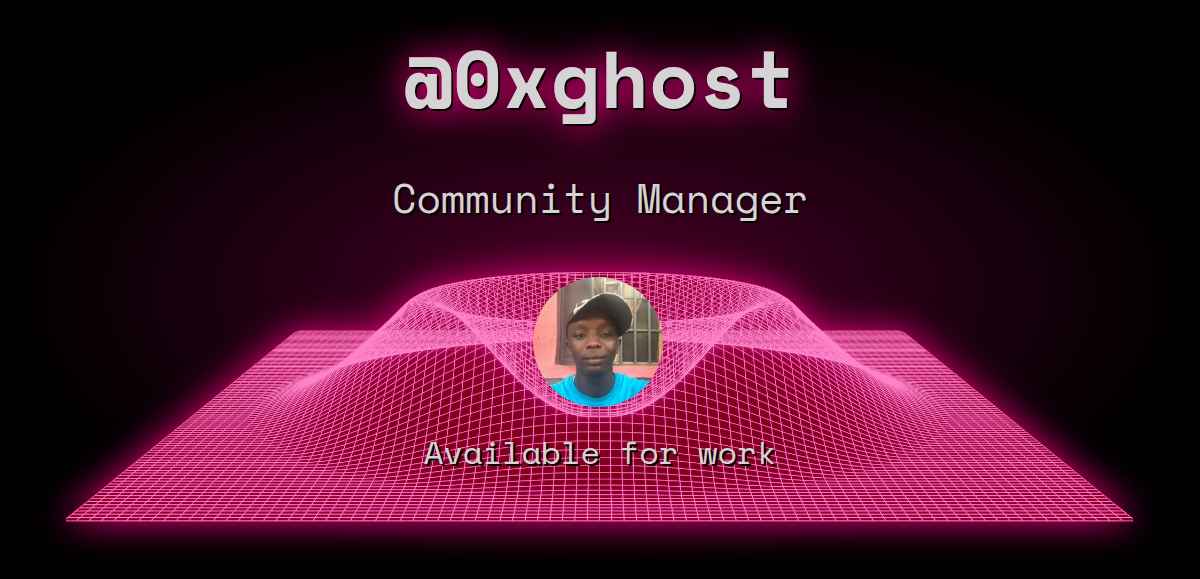 Web3 Community Manager in Nigeria: @0xghost | Web3 Jobs