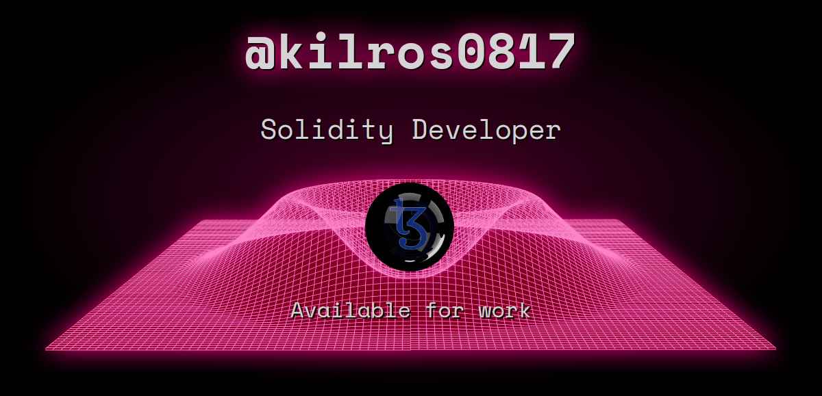 Solidity Developer in Singapore: @kilros0817 | Web3 Jobs