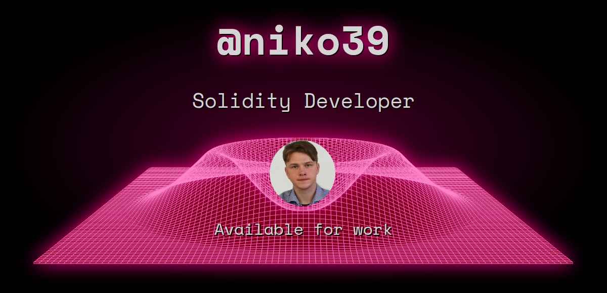 Solidity Developer in Czech Republic: @Niko39 | Web3 Jobs