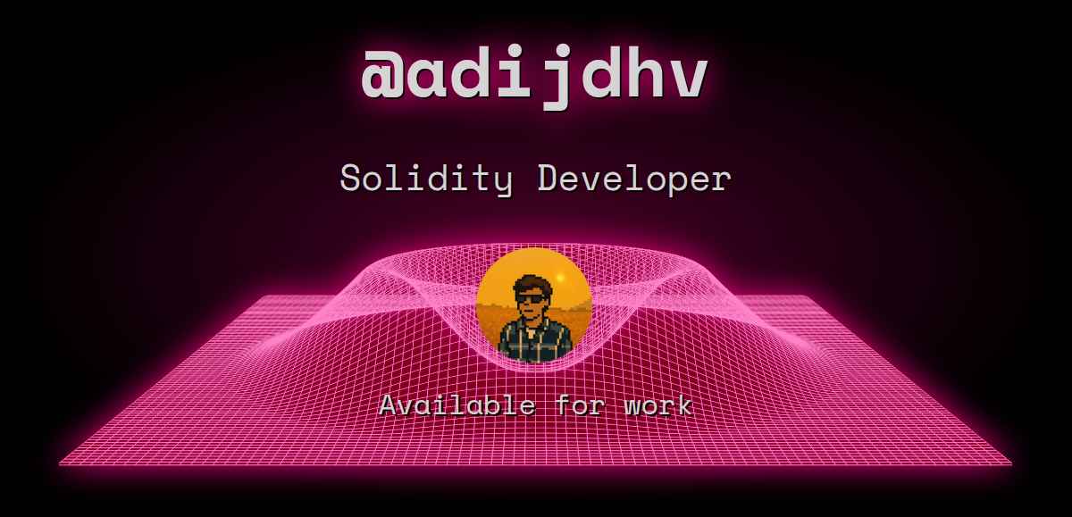Solidity Developer in India: @adijdhv | Web3 Jobs