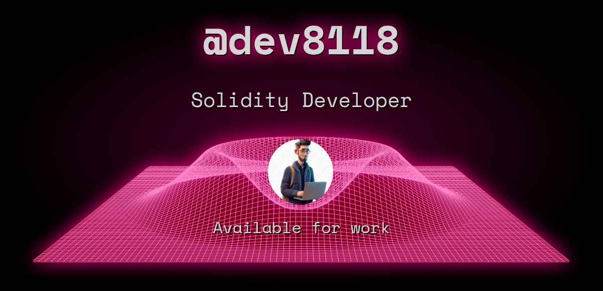 Solidity Developer in Serbia: @dev8118 | Web3 Jobs