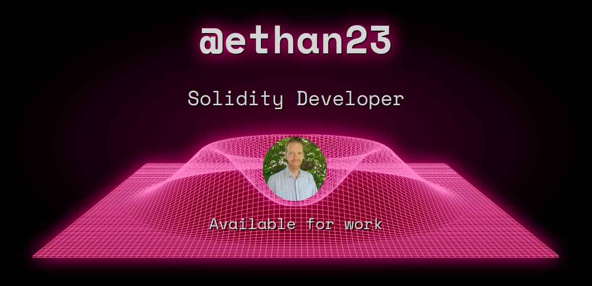 Solidity Developer in Australia: @ethan23 | Web3 Jobs