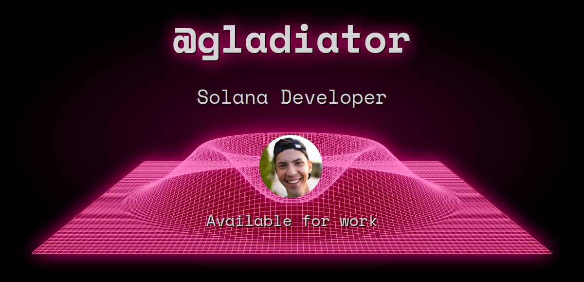 Solana Developer in United States: @gladiator | Web3 Jobs