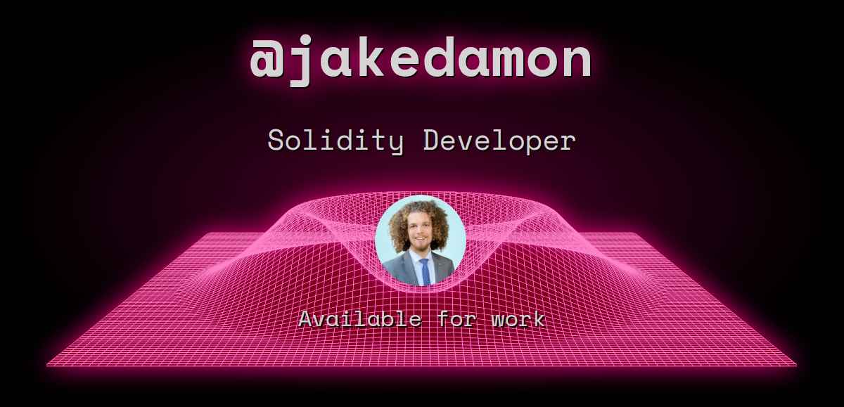 Solidity Developer in United States: @jakedamon | Web3 Jobs