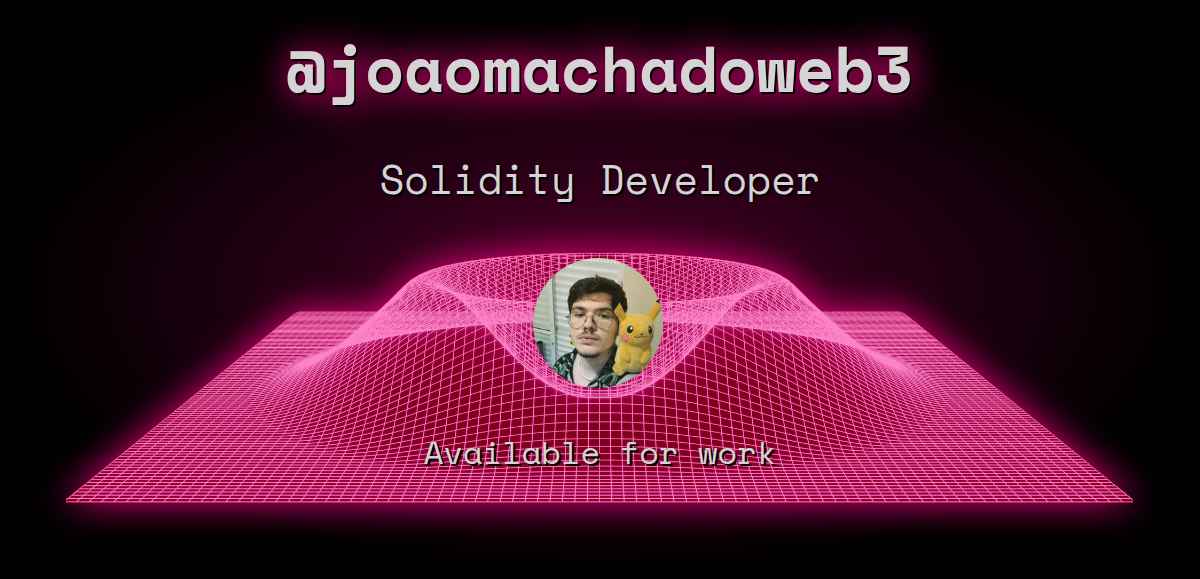 Solidity Developer in Brazil: @joaomachadoweb3 | Web3 Jobs